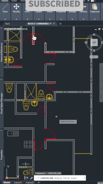 Autocad Centerline Command Advanced Tipshorts Autodesk Autocad2d Autocadtips