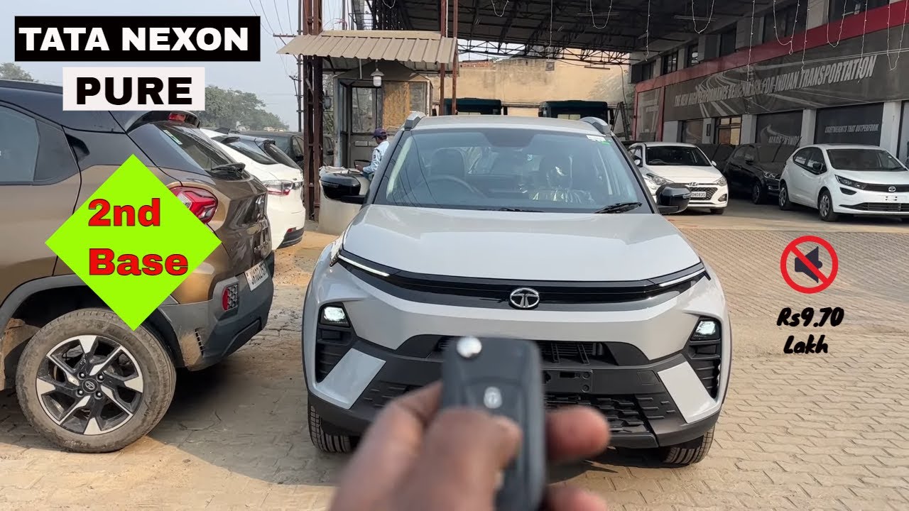 New Tata Nexon 🔥Pure Variant Walkaround | 2nd Base Model | Karunesh ...