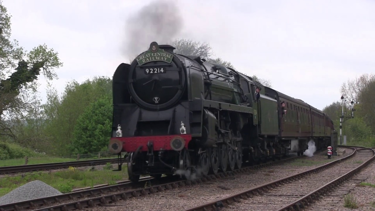 BR Class 9F No.92214 southbound at Swithland [GCR 2017] - YouTube