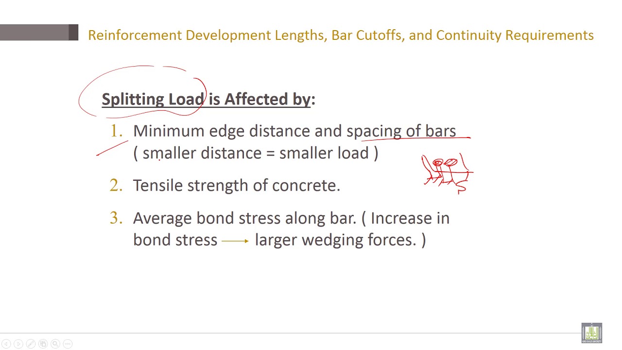 Reinforced Concrete | C4-L2 | Reinforcement Development Lengths, Bar ...