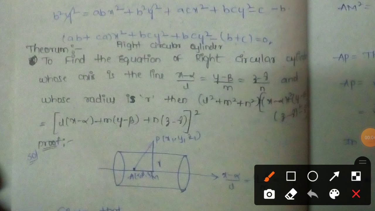 Mathematics_5 sem paper_ 6 analytical solid geometry topic-right circular cylinder. - YouTube