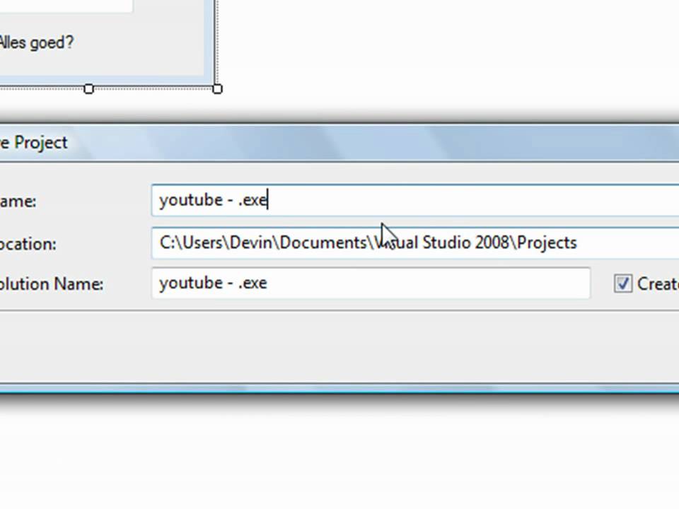 Visual basic 2008 - van project naar exe tutorial - YouTube