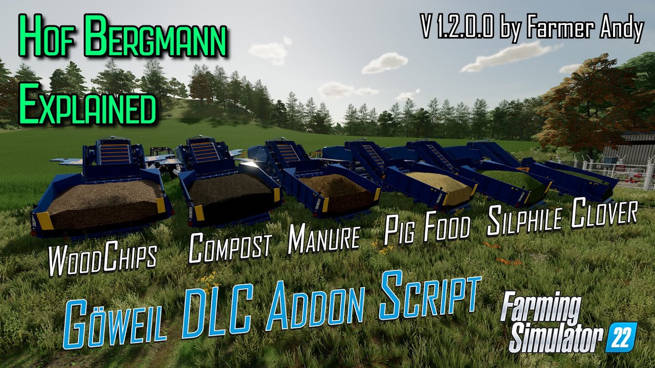 FS22 Hof Bergmann Explained Göweil DLC filltype addon script - YouTube
