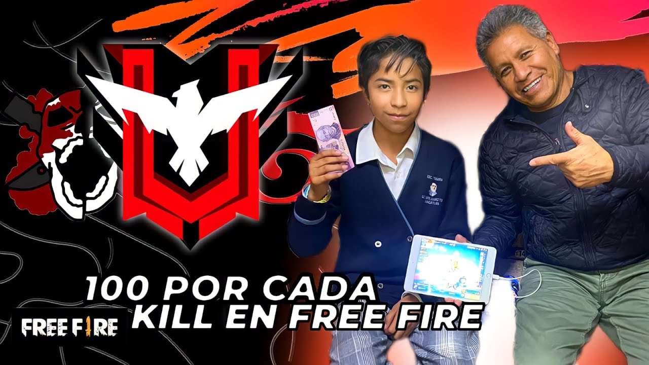 Jugando FREE FIRE con los CLIENTES | Le doy $100 por cada Kill que haga ...