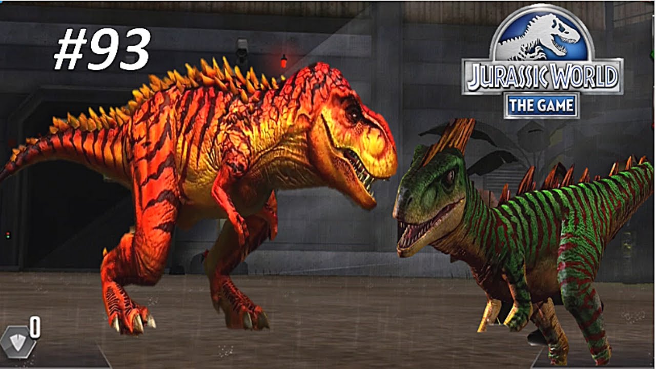 TYRANNOSAURUS LEVEL 40vs VELOCIRAPTOR JURASSIC WORLD THE GAME Dinosaurs ...