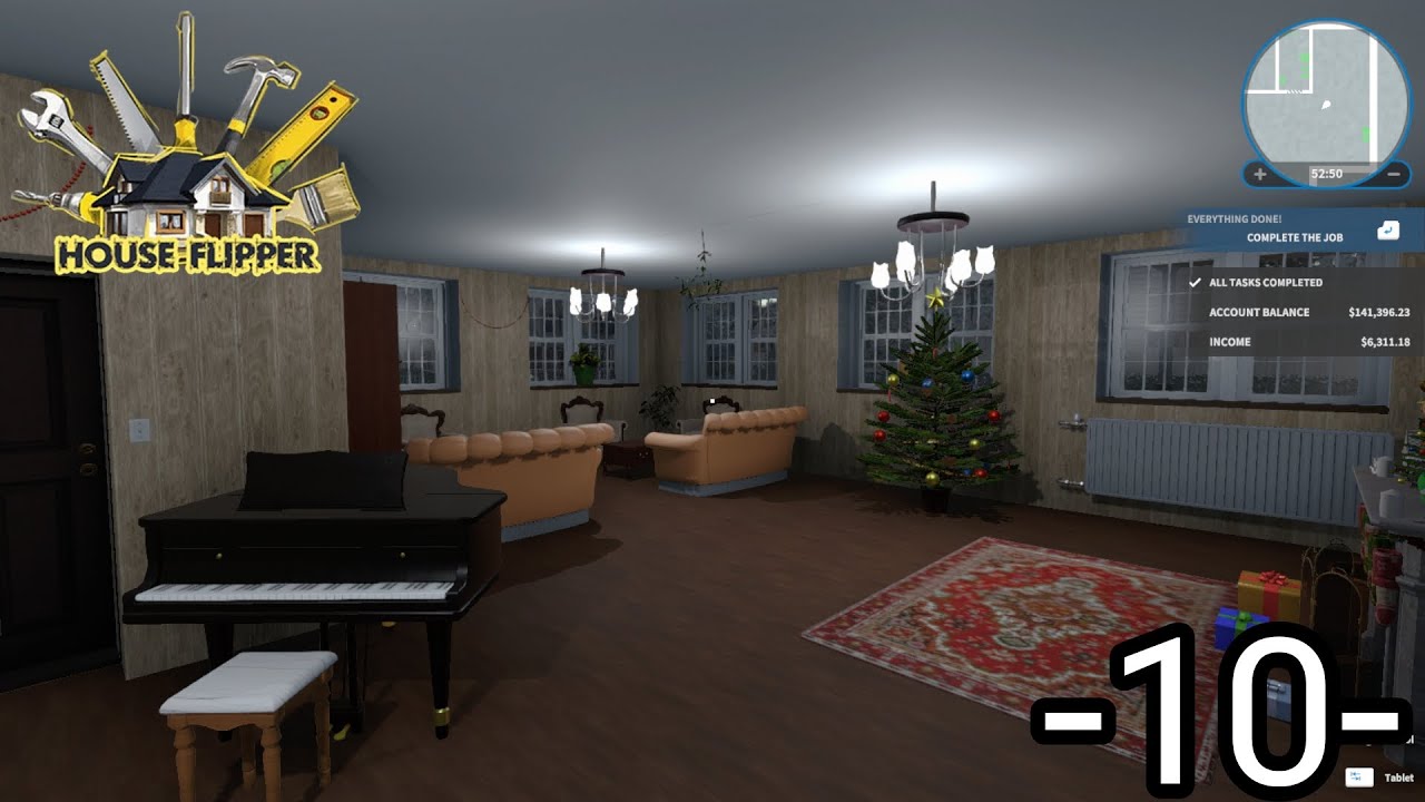 Full christmas decorating | House flipper (10) | No commentary gameplay ...