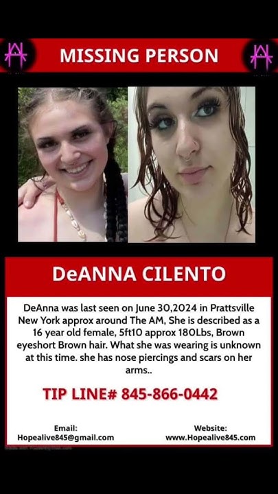 16 Year Old Deanna Cilento Is Missing From Prattsville New York Help