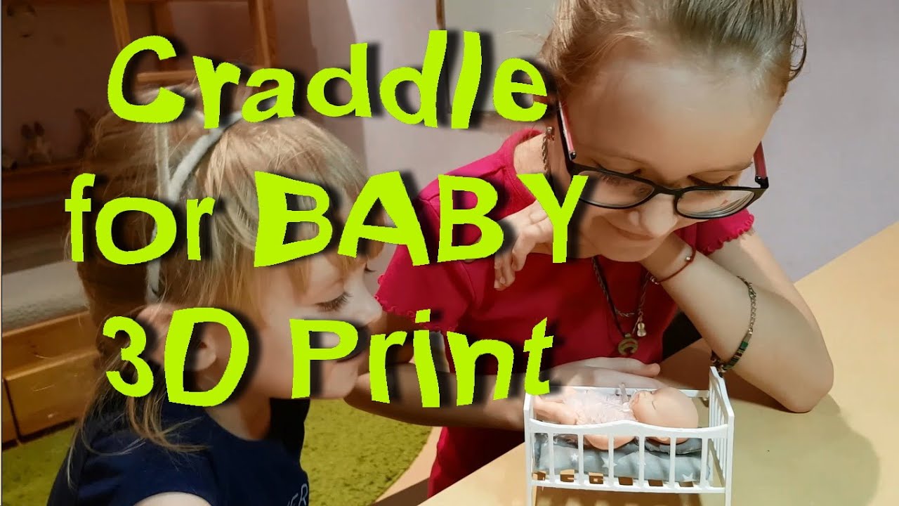 Craddle for baby toy on 3D printer - YouTube
