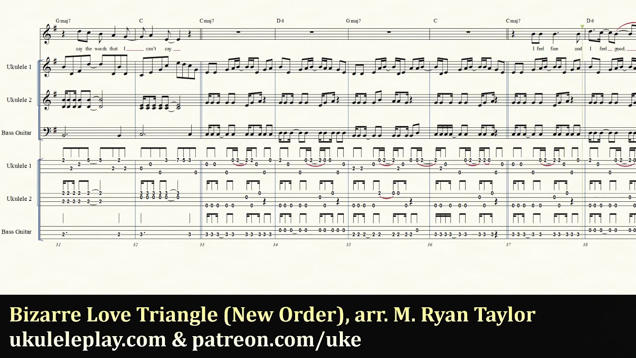 Bizarre Love Triangle (New Order) - Arranged for Ukulele Ensemble ...