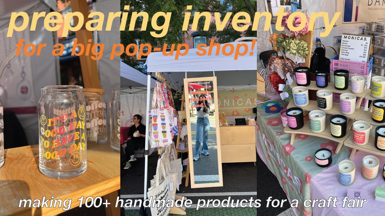 prepping for my most successful pop-up shop ever // crafting, making inventory, small business ...