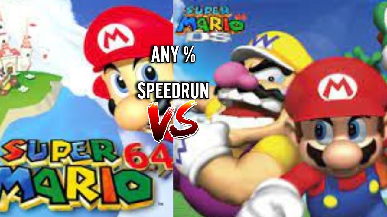 Mario 64 Vs. Mario 64 DS |Any % Speedrun Comparison| - YouTube