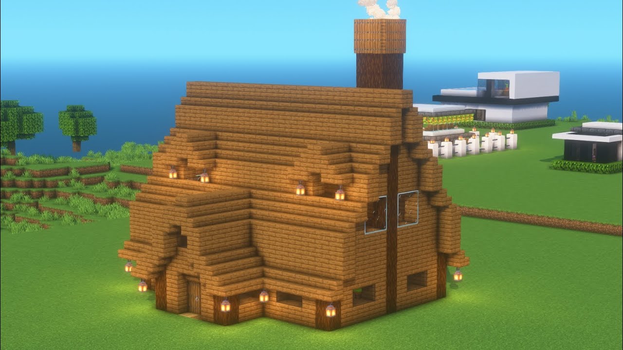 Minecraft | How to Build Wooden House - YouTube