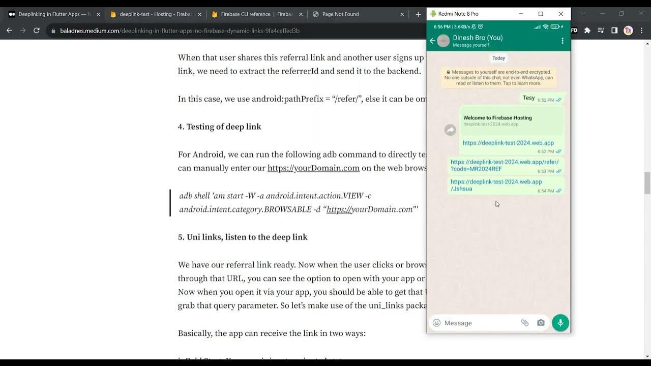DeepLinking in Flutter Android || Referral System in Flutter Apps - YouTube