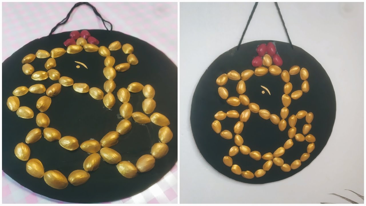 How to make Pista shell wall hanging Ganesh chaturthi decor| Best out ...