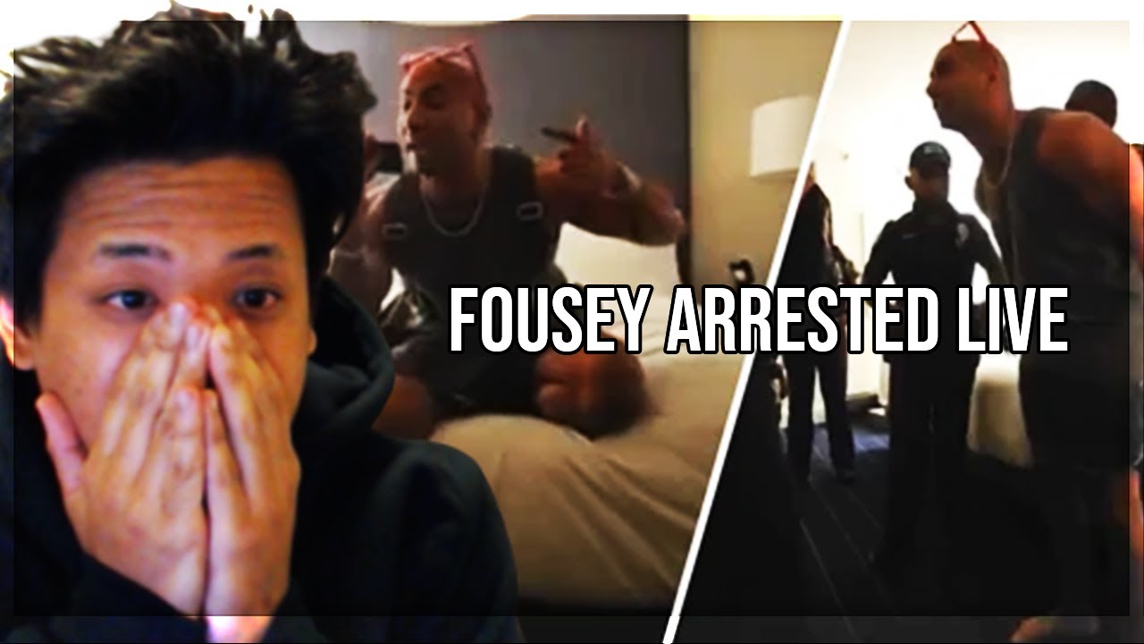 FOUSEY GETS ARRESTED LIVE - YouTube