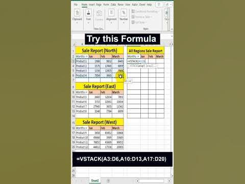VSTACK Formula in excel | excel formula hacks #excel #excelformula #exceltricks - YouTube