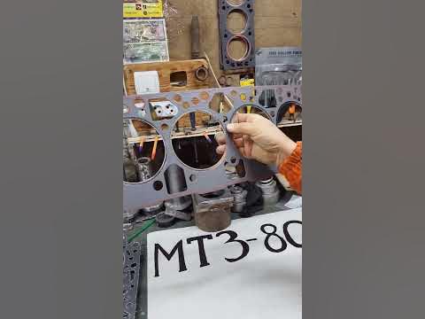 Прокладки ГБЦ на МТЗ-80 з металоазбесту - YouTube