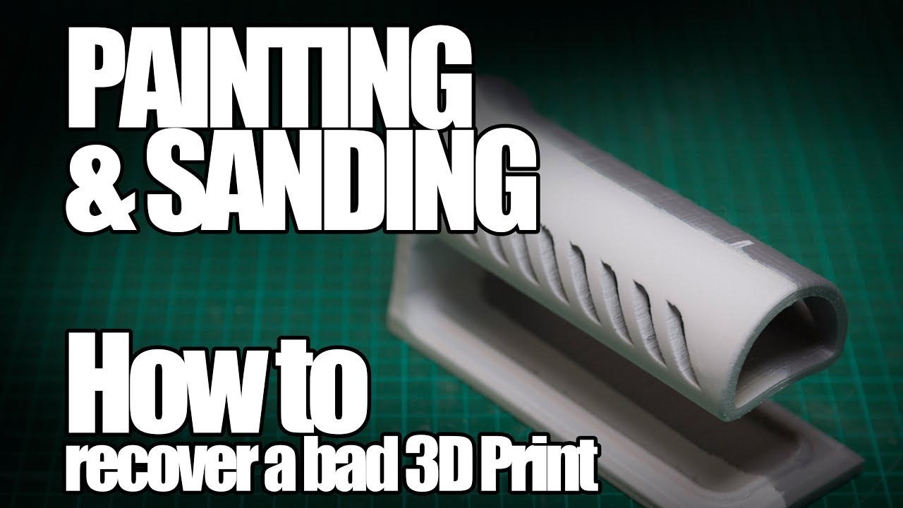 Recover a bad 3D print by sanding and painting it - YouTube