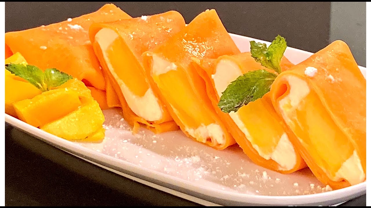 How to make Mango Pancakes | Hong Kong Style Mango Pancakes | Mango ...