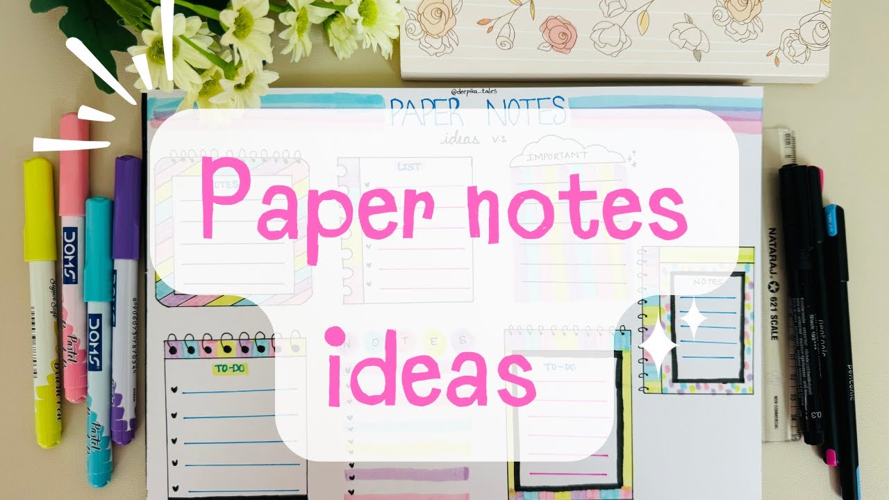 7 easy paper notes ideas to make your bullet journal colorful # ...
