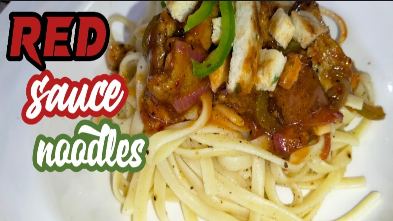 Red sauce noodles recipe || level up noodles test || spicy noodles by ...