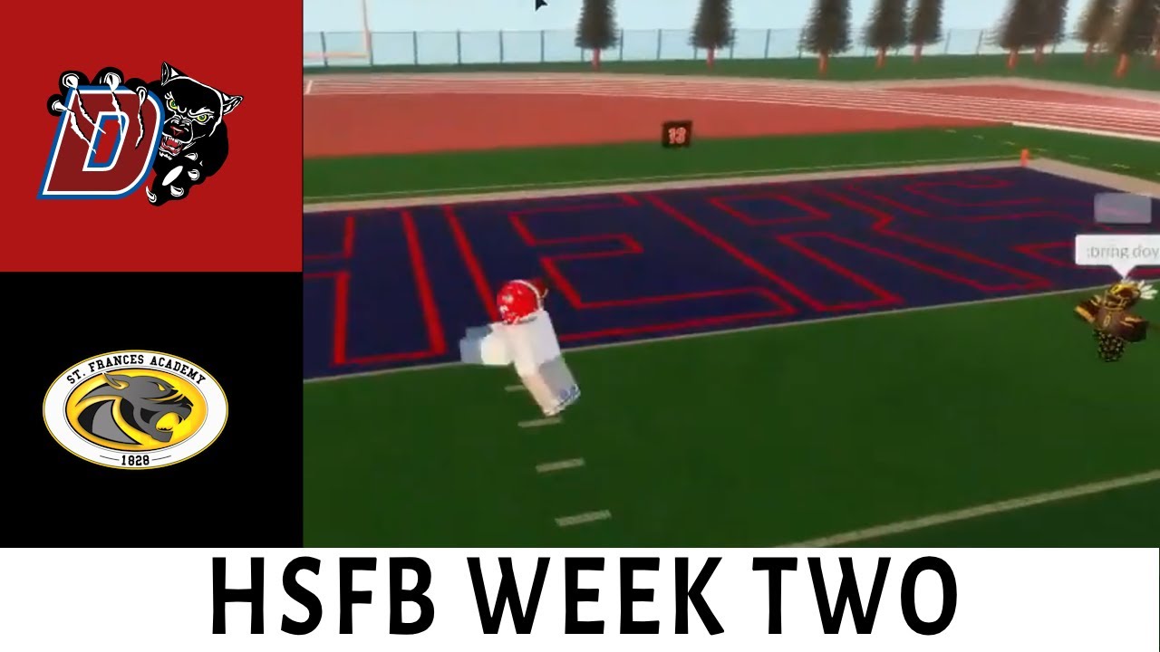 #5 Saint Frances Panthers @ #1 Dville Panthers | Roblox Football ...