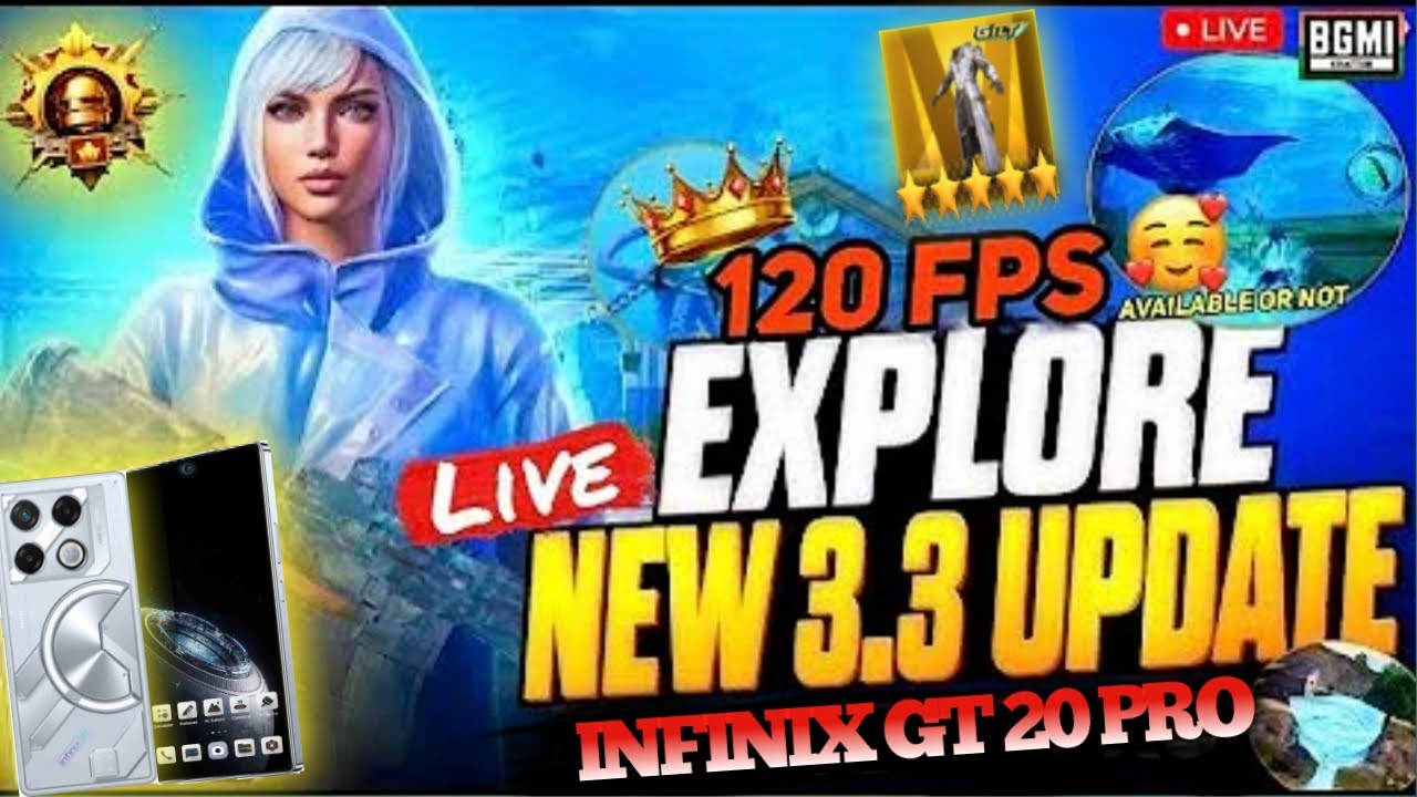 INFIX GT 20 PRO BGMI TEST LIVE | BGMI 3.3 LIVE | BGMI 120FPS UNLOCK🤯🔥 ...