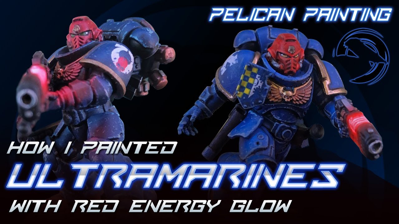 How I painted Ultramarine Hellblasters with Red Plasma glow - YouTube