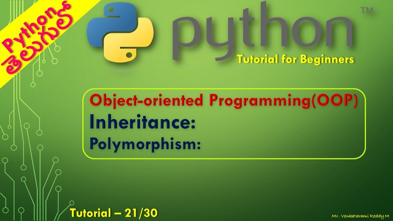Python Tutorial 2130 Oops Inheritance Youtube 0173