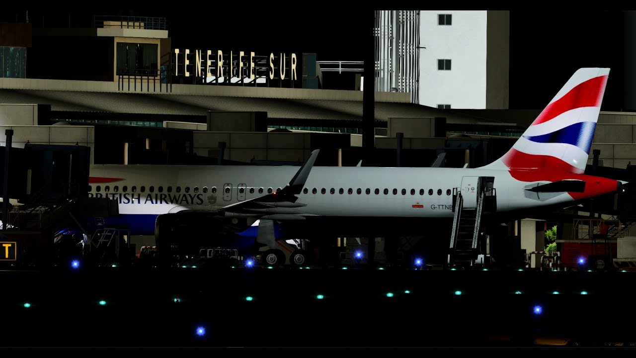 Stunning BA A320N Landing at Heathrow Airport Late Night I Head tracker ...