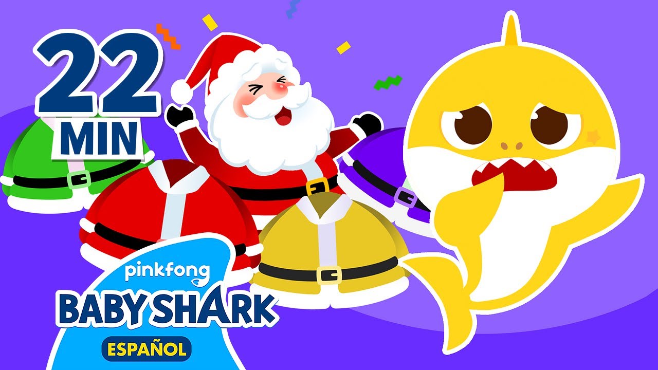 ¡Feliz Navidad🎄Colorido con Tiburón Bebé y Papá Noel!🎅🏻 | Aprender ...