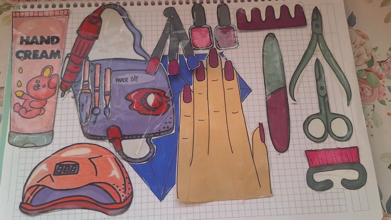 Manicure set💄Paper Diy💄 - YouTube