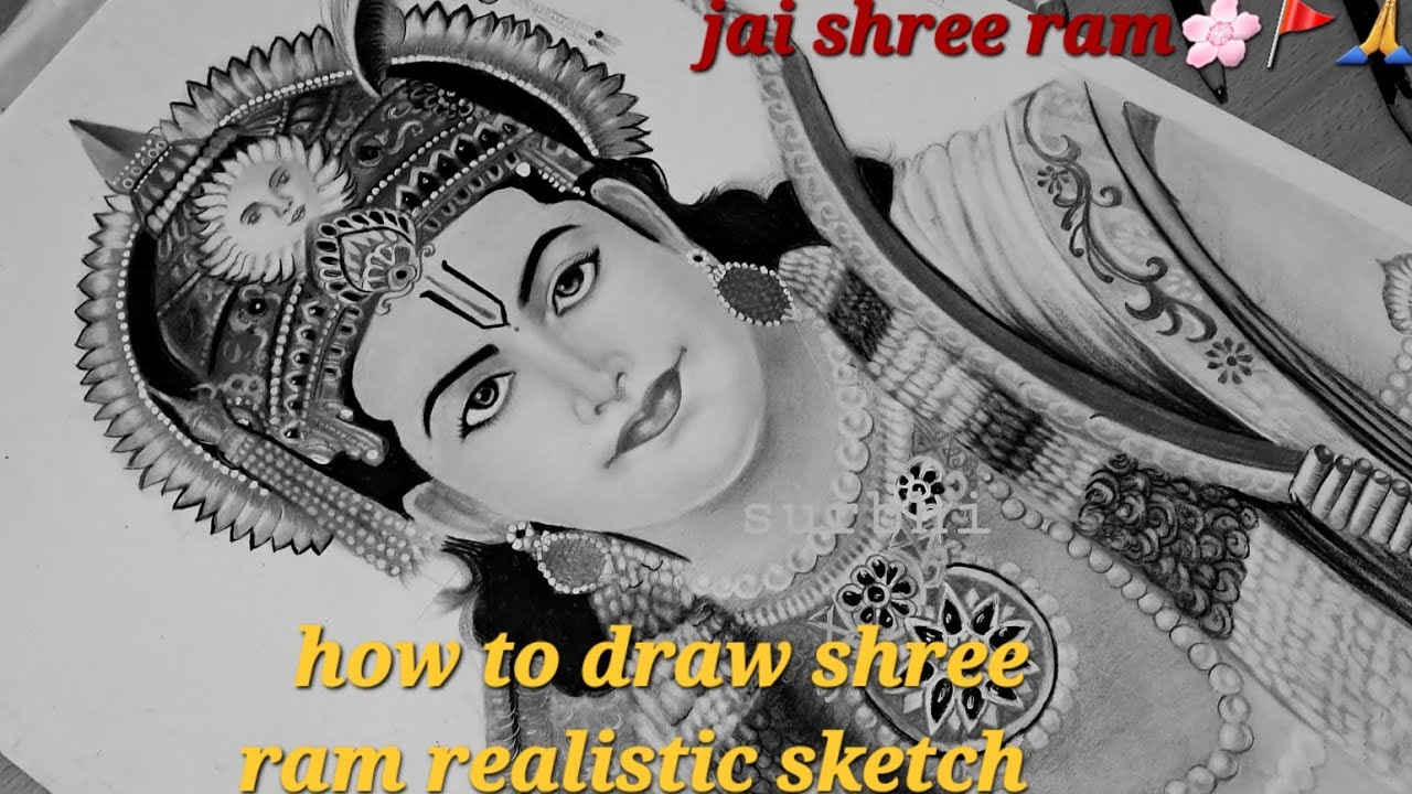 lord shree ram drawing 🙏| lord ram realistic pencil sketch | #ram # ...