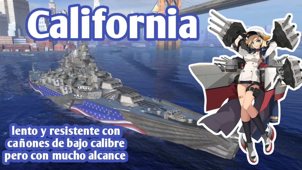 California (Acorazado) UNA COMPLETA CHULADA 👌🏻- Wows Blitz en Español ...