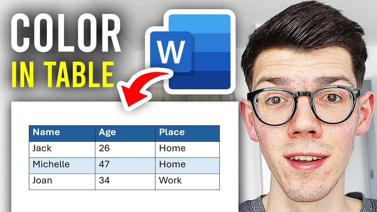 How To Add Color In Table In Word - Full Guide - YouTube