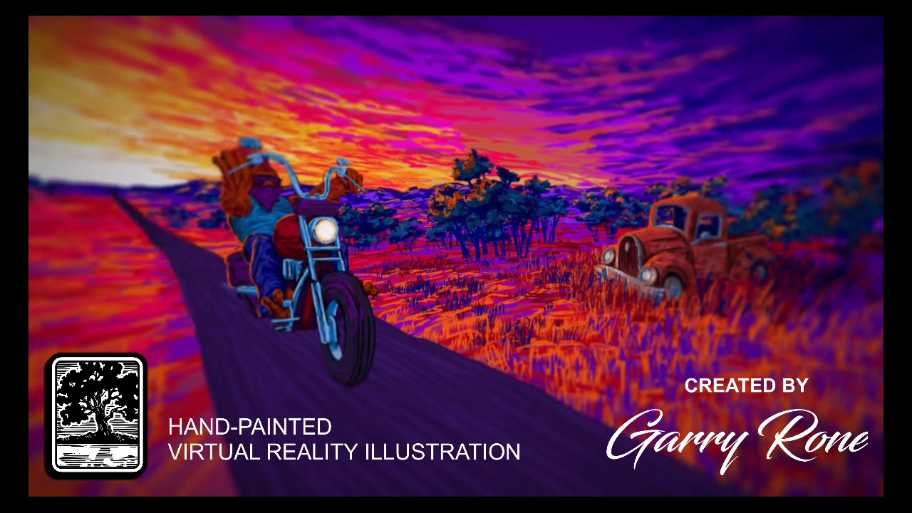 "Biker Rooster" Hand-Painted VR Illustration by Garry Rone v.2 - YouTube