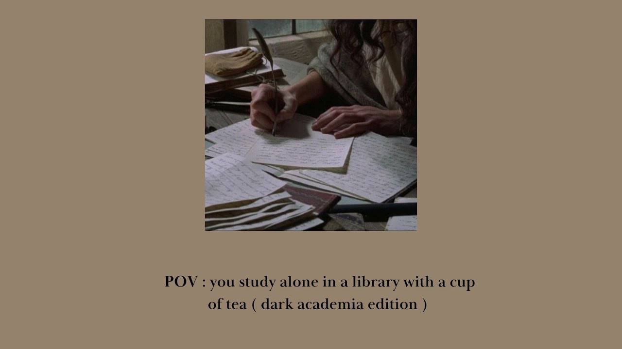 pov : you study alone in a library with a cup of tea - YouTube