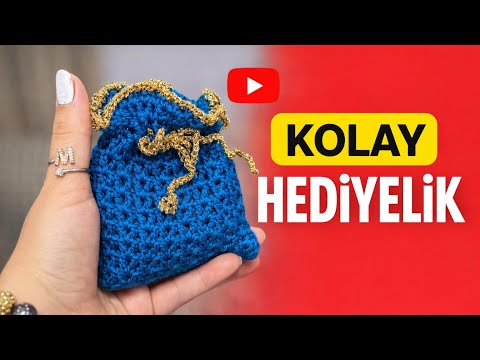 Kolay Tığ İşi Kese Yapımı 🧶 Çok Amaçlı Örgü Modeli