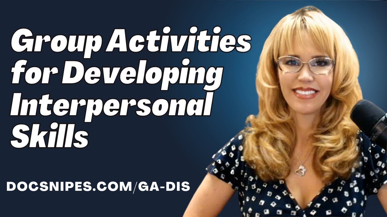 Group Activities For Developing Interpersonal Skills Counselor 