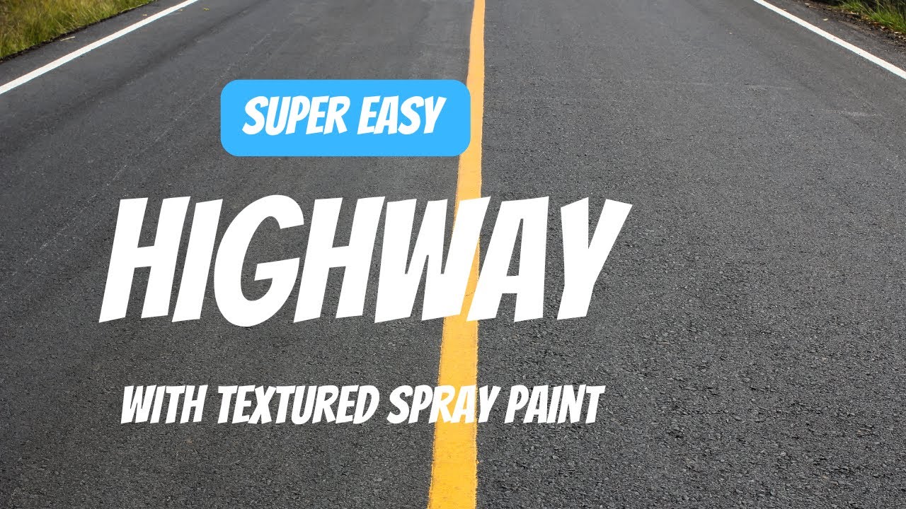 Easy DIY Realistic Highway or Blacktop Road with Textured Spray Paint ...