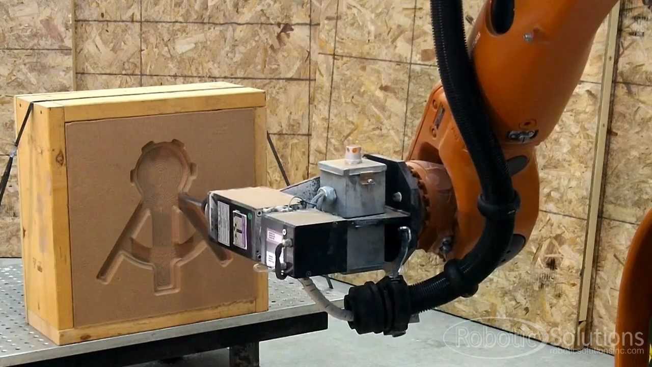 Robotic Solutions - Machining a Sandmold - YouTube