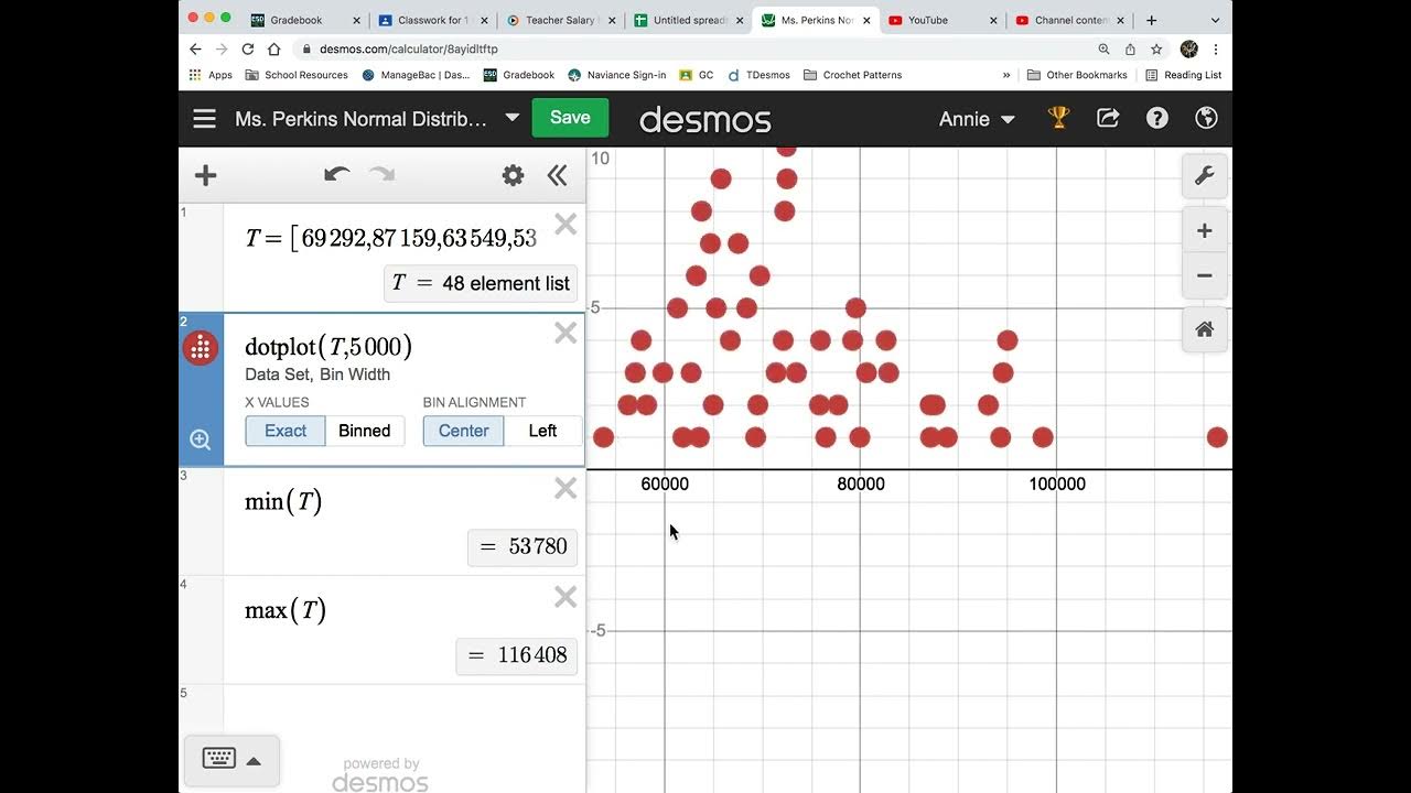 How to Make and Adjust a Dotplot in Desmos - YouTube