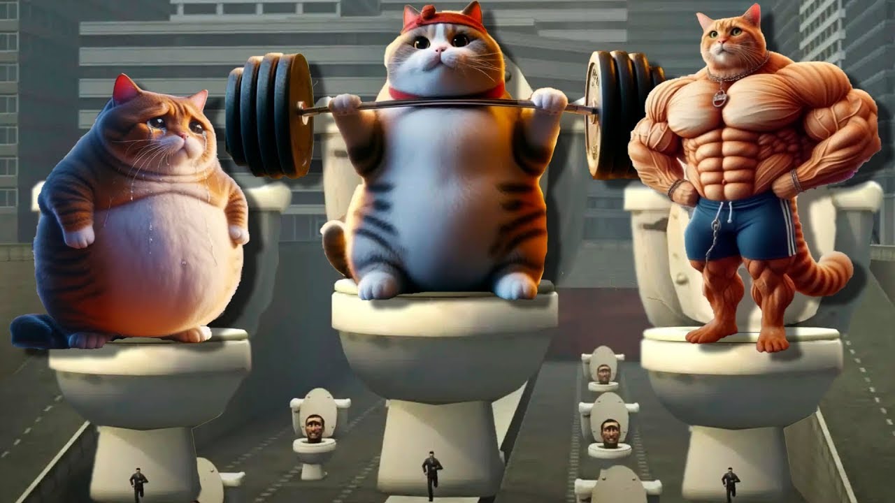 Poor Surprised Cat doesn't want be Fat - Skibidi Toilet (Musical Remix ...