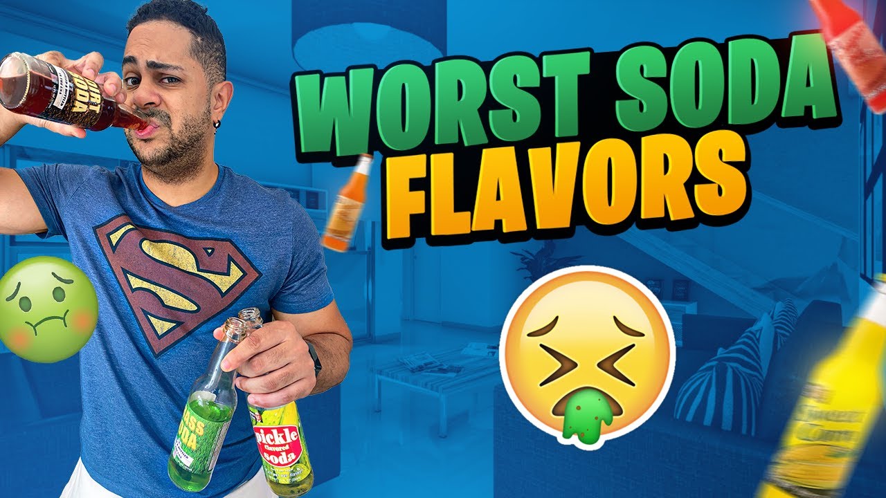 Trying some of WORST Soda Flavors in the WORLD Challenge - YouTube