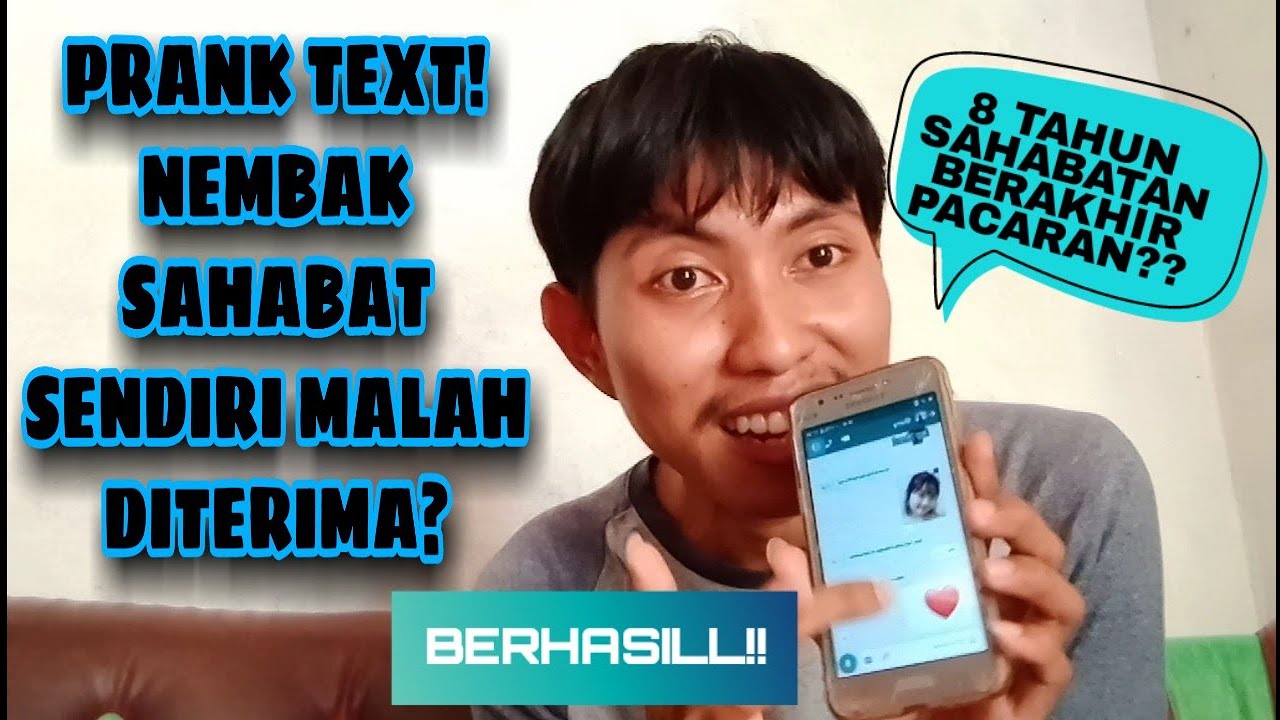 PRANK TEXT!! NEMBAK SAHABAT, MALAH DITERIMA?? - YouTube