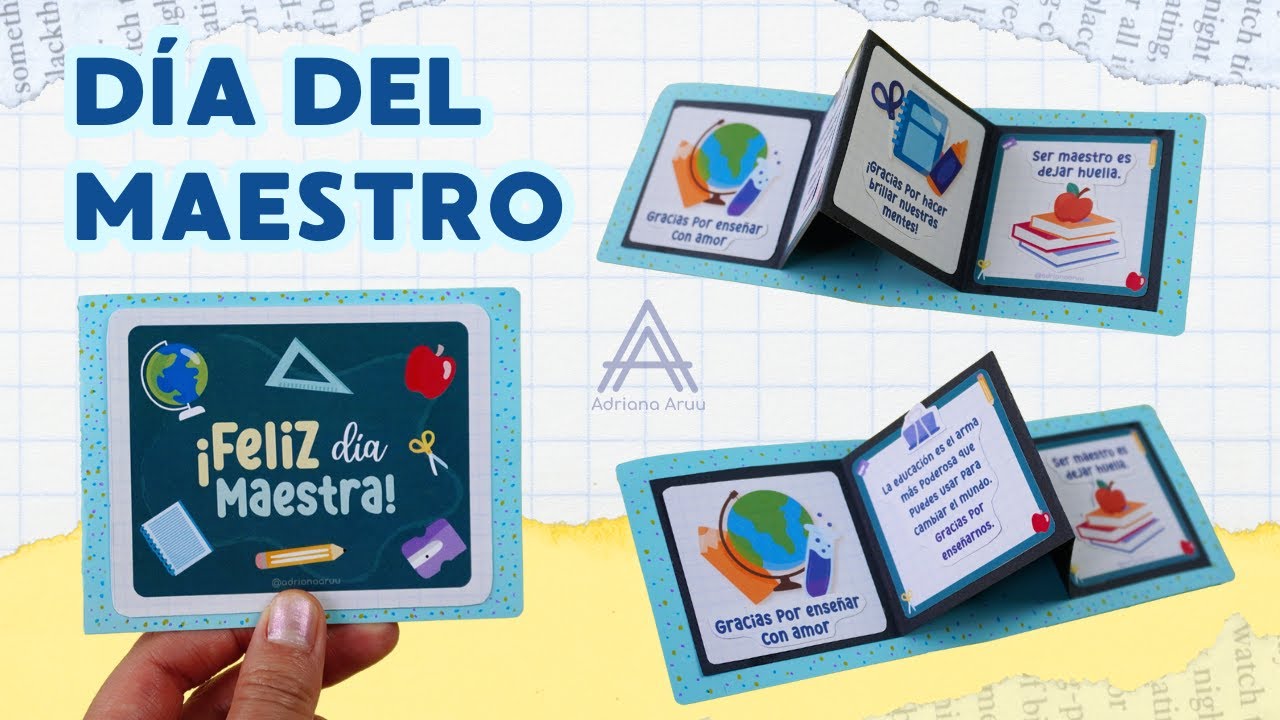 Hermosa tarjeta para el día del maestro (a) ️ Scrapbook original - YouTube