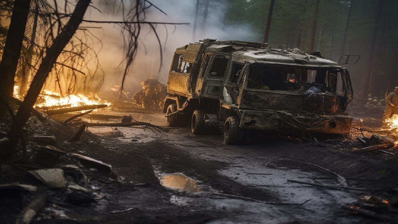 Today! A huge armored transport convoy was destroyed right in the ...