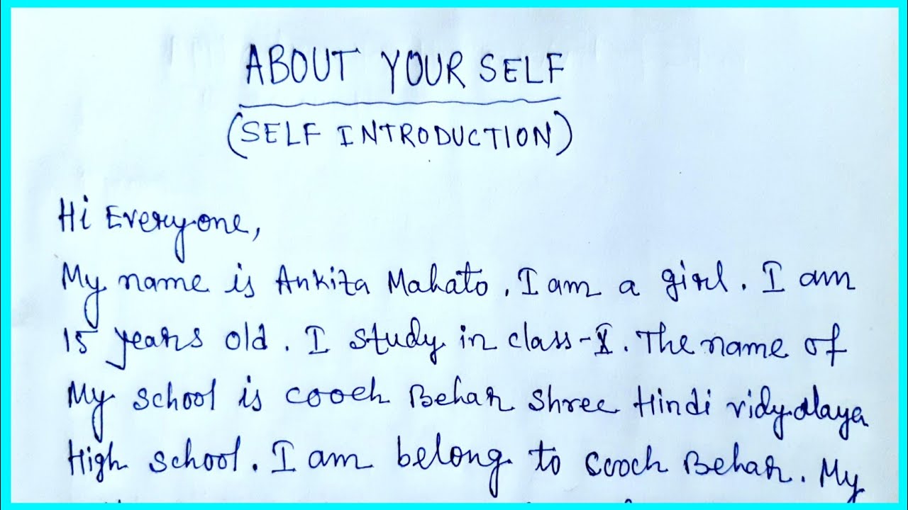 How to Introduce Yourself in English/about yourself/Best self ...