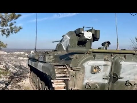 Ukraine's 95th test fires a captured a Russian BRM-1K reconnaissance ...
