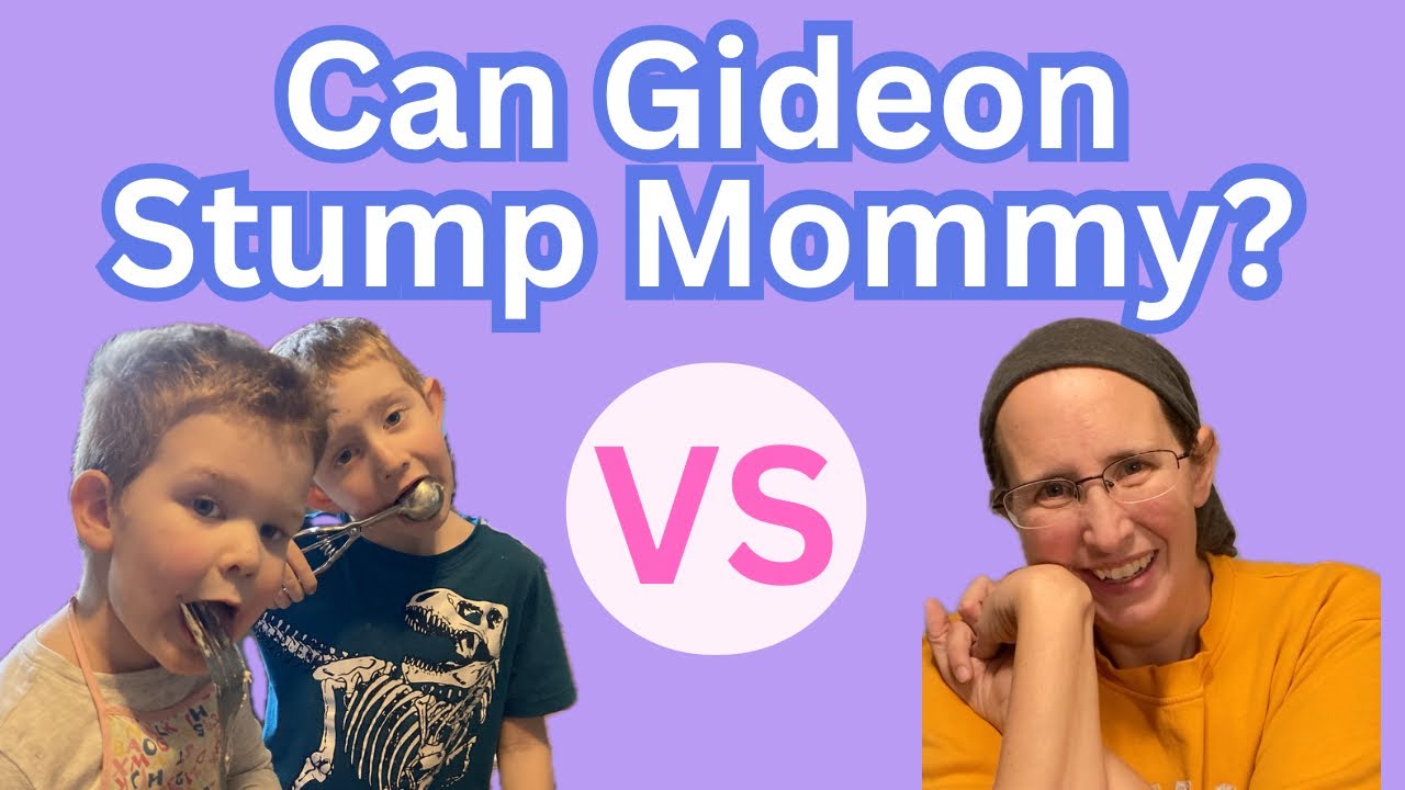 Stump Mommy Challenge- Gideon makes muffins with Mommy - YouTube